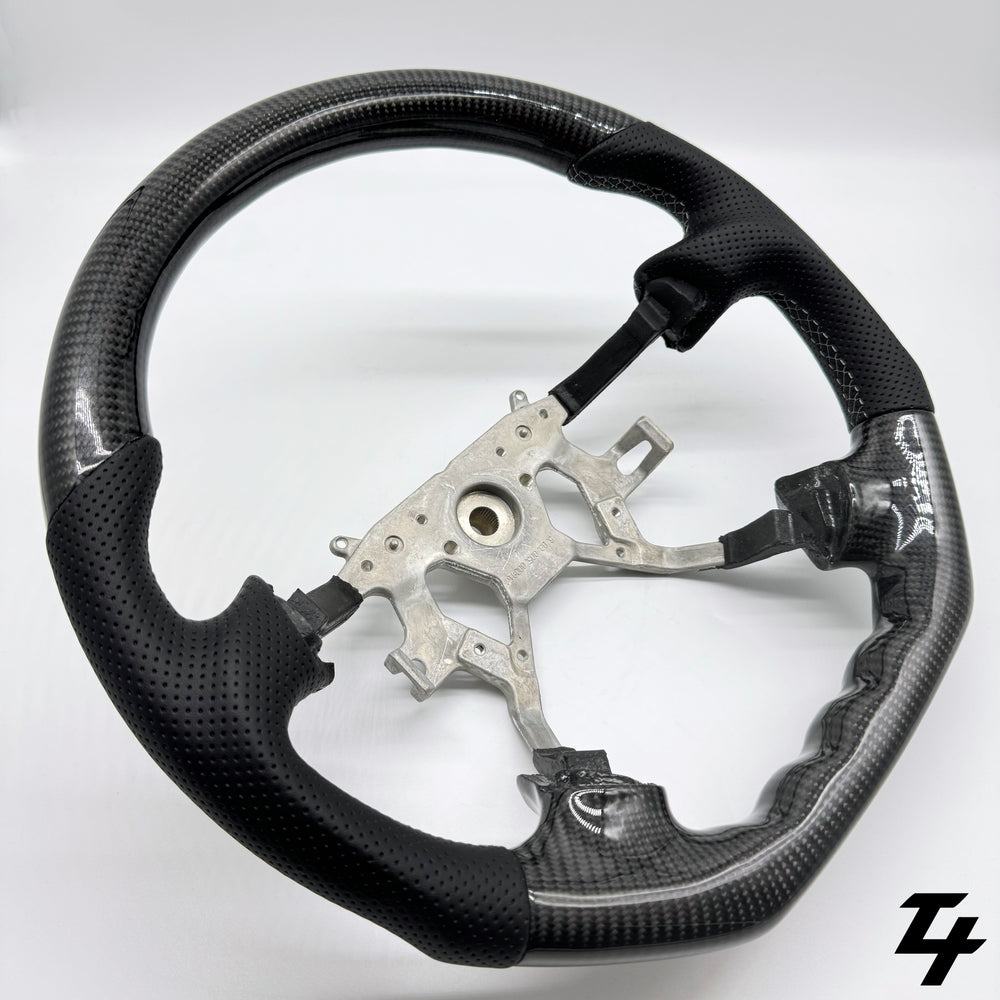 Nissan Patrol Gu Y61 Premium Steering Wheel - GENUINE Leather & Carbon