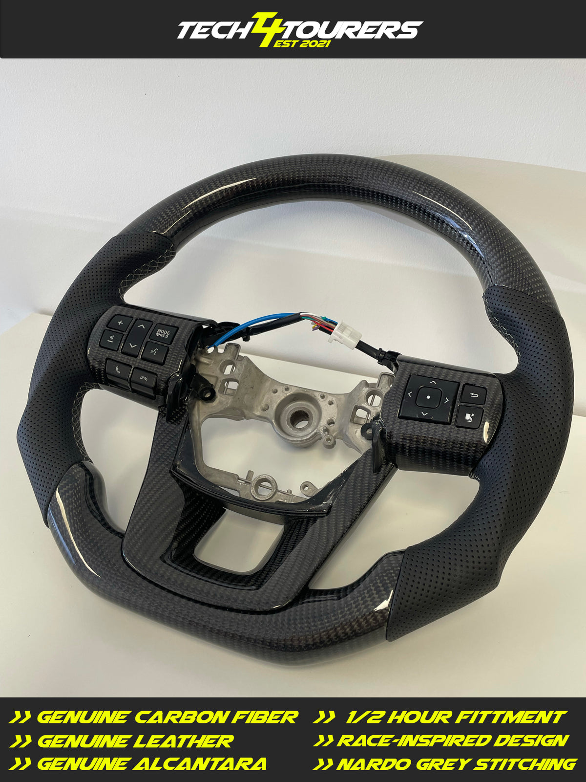 TOYOTA HILUX N80 2015-2023 PREMIUM STEERING WHEEL - Genuine LEATHER