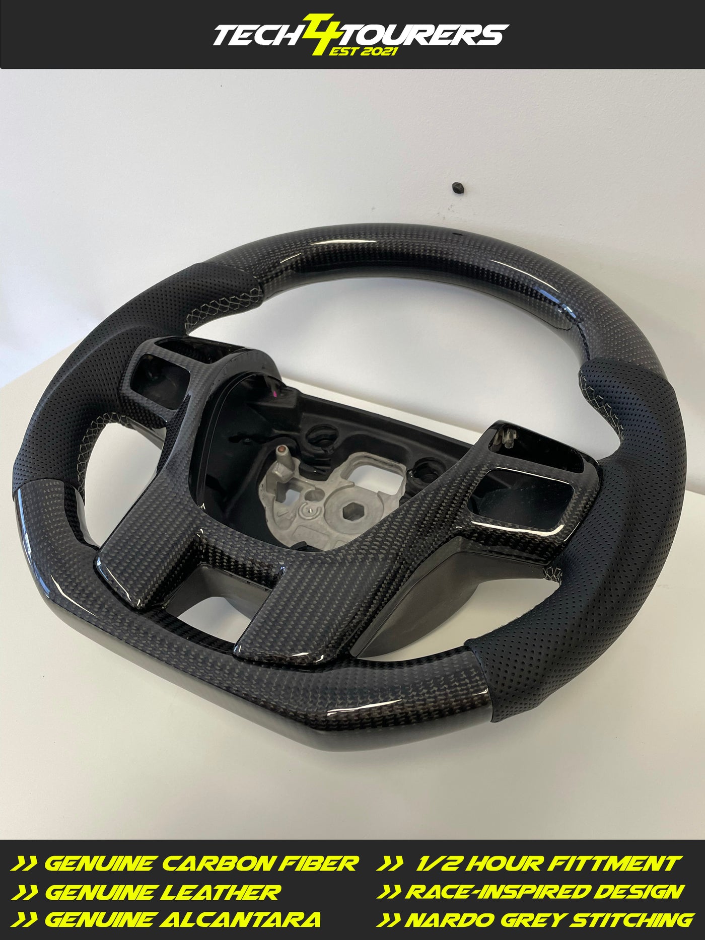 FORD RANGER PX2 2015-2022 PREMIUM STEERING WHEEL - GENUINE LEATHER